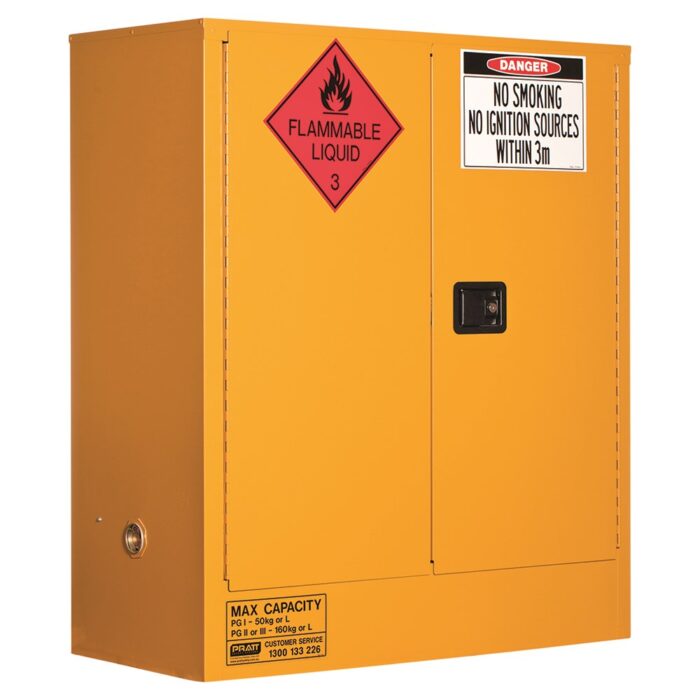 Flammable Liquids Storage Cabinet 2 Shelf 160 litre Brisbane & QLD